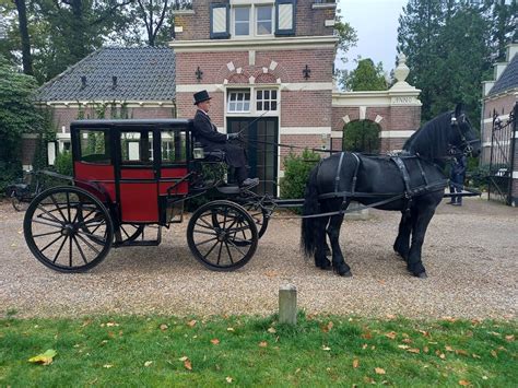 Bordeaux Rood Met Zwarte Koets Stalhouderij Hazeleger