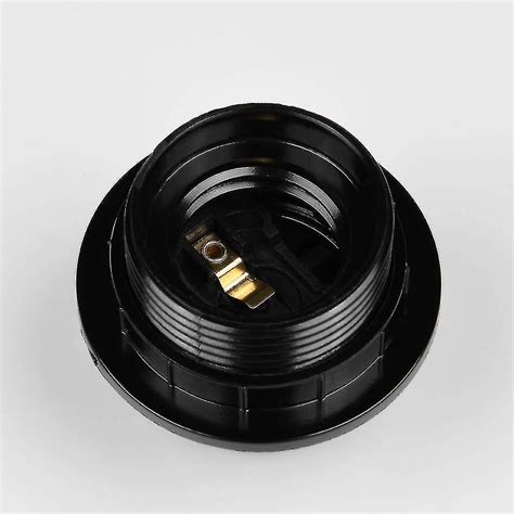 Black E27 Screw Socket 6x E27 Lamp Socket Plastic Ring E27 Bulb