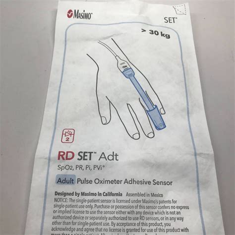 Masimo 4000 Rd Set Adt Spo2 Pr Pi Pvi Adult Pulse Oximeter Adhesive
