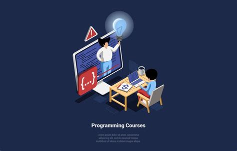 Isometric Developing Programming And Coding Vector Image