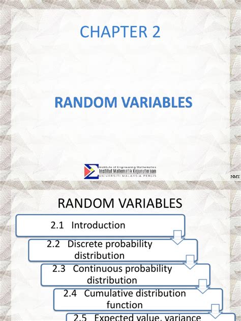 Chapter 2 - 1 Discrete Random Variables | PDF | Probability Distribution | Random Variable