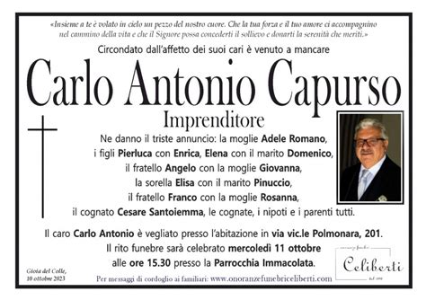 Carlo Antonio Capurso Agenzia Funebre Celiberti