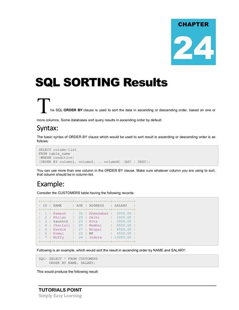 SQL Basic Tutorial Atsalfattan Page Flip PDF Online PubHTML