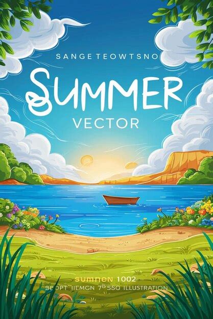Premium Photo A Book Cover For Summer By The Sea With A Boat On The