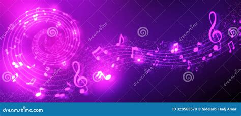 Purple Music Notes Background Stock Illustration Illustration Of Modern Abstract 320563570