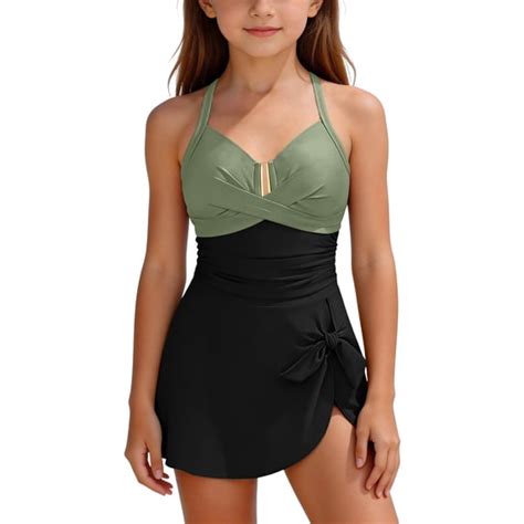 Atoguta Swim Skirts For Girls Tankini Swimsuits Teens Criss Cross