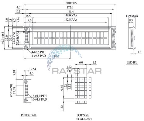 display lcd 20x2 module raystar rc2002c lcd display