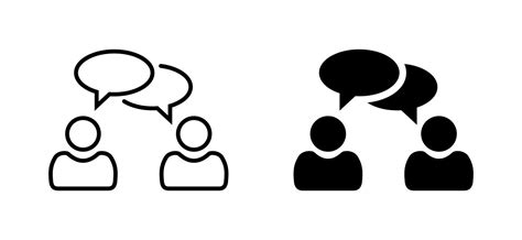 People Talking Icon Vector Conversation Discussion Symbol Concept