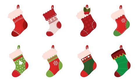 Set Of Christmas Socks Icons Vector Illustration 34944814 Vector Art At