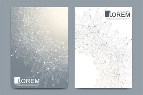 브로셔 전단지 전단지 표지 배너 카탈로그 잡지 또는 A4 크기의 연례 보고서에 대 한 최신 벡터 템플릿입니다 미래 지향적 인