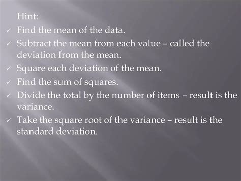 Standard Deviation And Variance Ppt