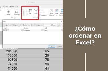 ¿Cómo ordenar en Excel?
