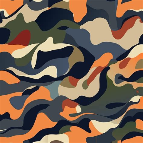 Premium Vector Vector Camo Pattern With Natural Tints