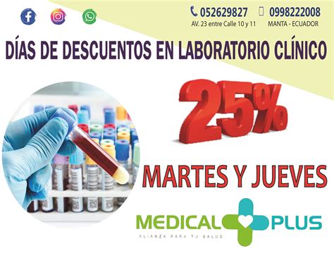 Medical Plus Dias De Descuentos Del 25 En Laboratorio Facebook