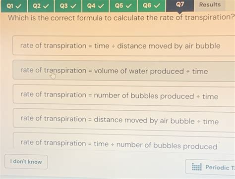 Solved Q1 Q2 Q3 Q4 Q5 6 Results Which Is The Correct Formula To