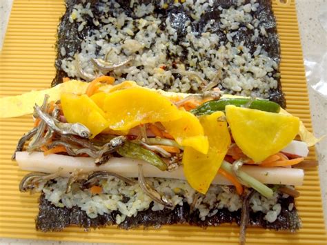 우엉조림만들기 멸추김밥만들기 집밥 집에서만드는멸추김밥 열무김밥