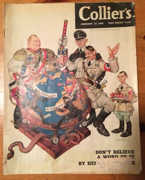 2 Colliers Magazines 1942 Wwii Hitler Nazi Mein Kampf 1796199882