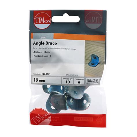 Timco Angled Braces Zinc