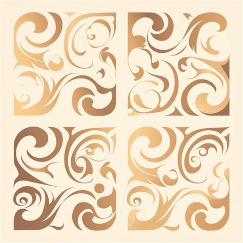 Premium Vector Elegant Patterns With Curved Lines