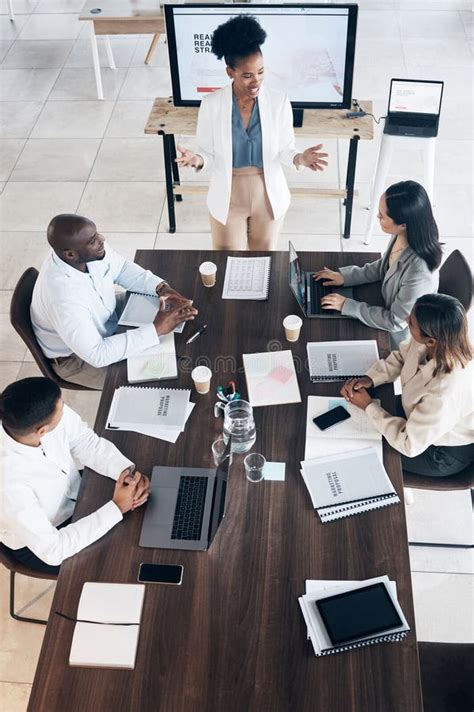 Meeting Presentation And Applause With A Business Man Training His Team During A Boardroom