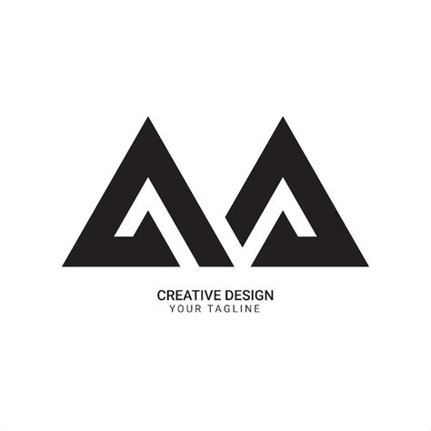 Premium Vector Creative Aa Or Ama Letter Triangle Shape Geometric