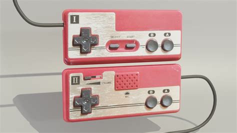 3d Model Famicom Joystick Controller Vr Ar Low Poly Cgtrader
