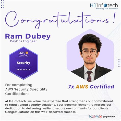 Hj Infotech On Linkedin Awscertified Cloudsecurity Aws Securityspecialty Cybersecurity