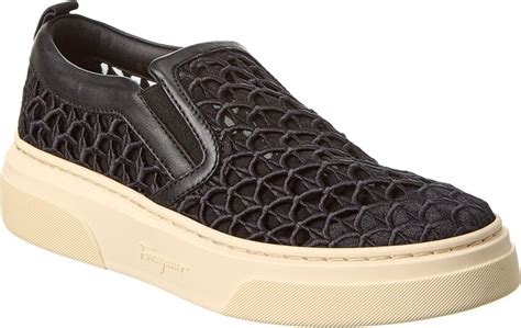 Ferragamo Cassina La Leather Trim Slip On Sneaker Shopstyle Trainers