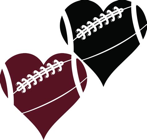 Football Heart Football Heart Svg Svg Files Football Svg Files