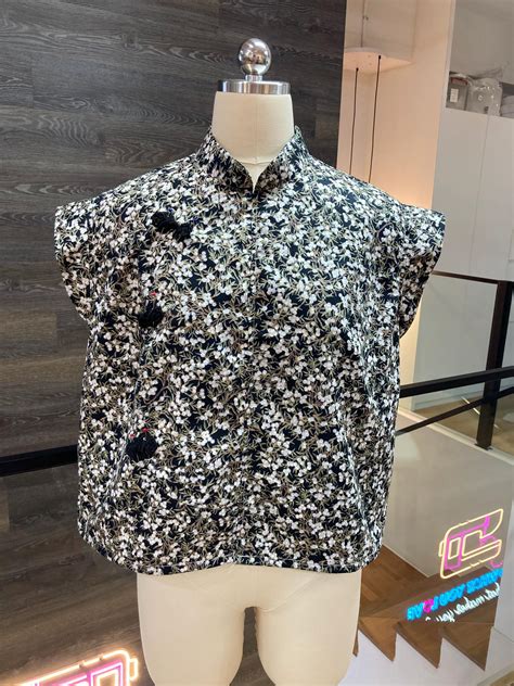 Kitsune Samfu Crop Top Sewing Pattern Pdf Mandarin Collar Blouse