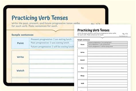 Progressive Tenses Worksheet L41b Workybooks For Teachers