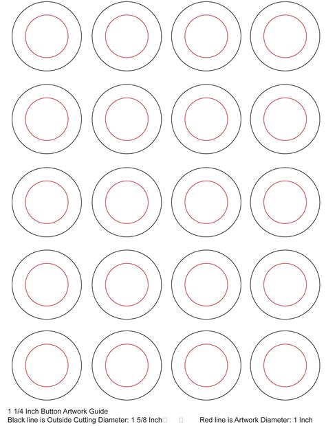 125 Inch Button Template For Cake Decorating 125 Inch Button Guide