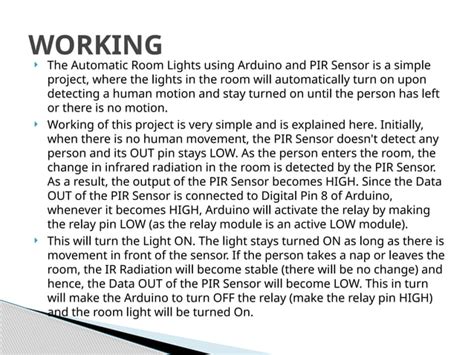 Automatic Room Light Controller Using Aurdino Pptx