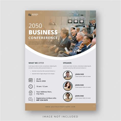 Premium Vector Company Business Meeting Flyer Business Conference Template Design