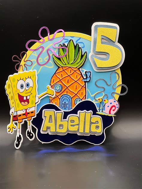 Sponge Cake Topper Etsy
