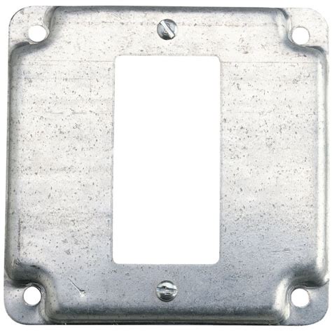 Steel City 1 Gang Square Metal Electrical Box Cover In The Electrical