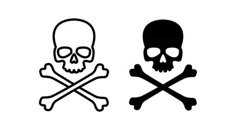 Poison Skull Logo Hazard Warning Signs Skull And Crossbones Symbol And