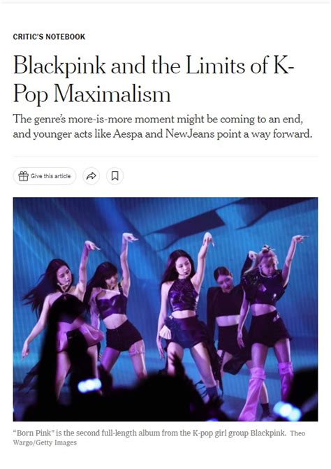 과잉의 미학 K팝의 미래 짚은 뉴욕타임스블랙핑크부터 뉴진스까지 Jtbc 뉴스