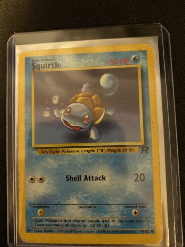 Squirtle 6882 Team Rocket Pokemon Card Use Ebay