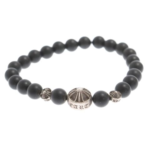 Chrome Hearts Chrome Hearts 8mm Bead Onyx Bracelet 8m Gem