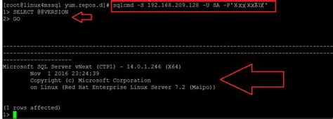Installing Sql Server Tools To Make A Database Connection From Redhat Linux Server
