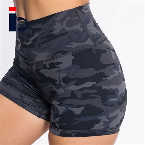 Custom Logo Nylon Spandex Scrunch Compression Camouflage Compression