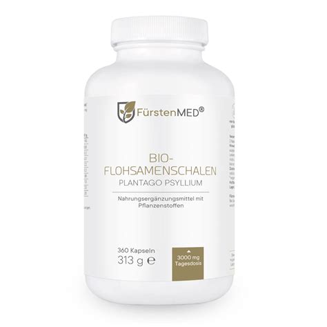 Buy F Rstenmed Bio Psyllium Capsules 360 Organic High Dose 3000mg