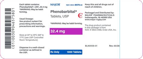 Phenobarbital Tablets Package Insert Prescribing Info