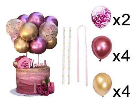 10 Unidades Balão Metalizado Topo Bolo 5 Polegadas Parcelamento Sem Juros