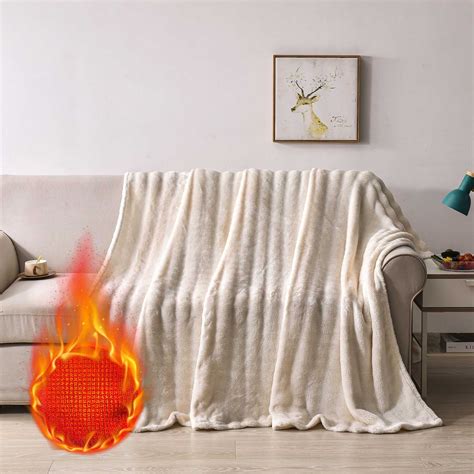 Avtoify Throw Blanket Cozy Balanket Solid Colour Flannel Rabbits Hair