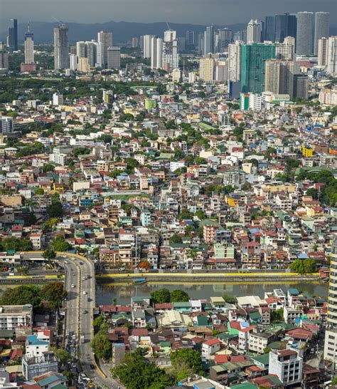 Detailed View Of Metro Manila And Pasig Riverfrom A High Condo