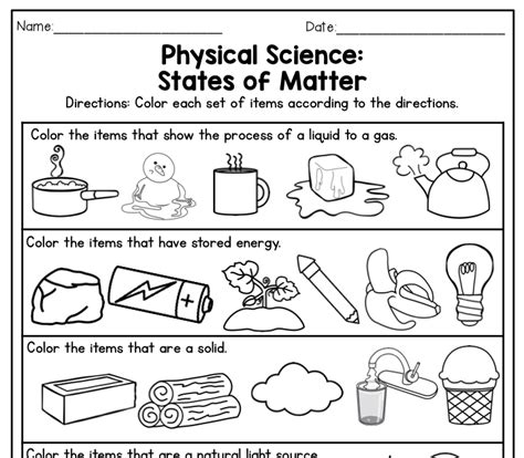 Science Worksheets For 3rd Grade Printable