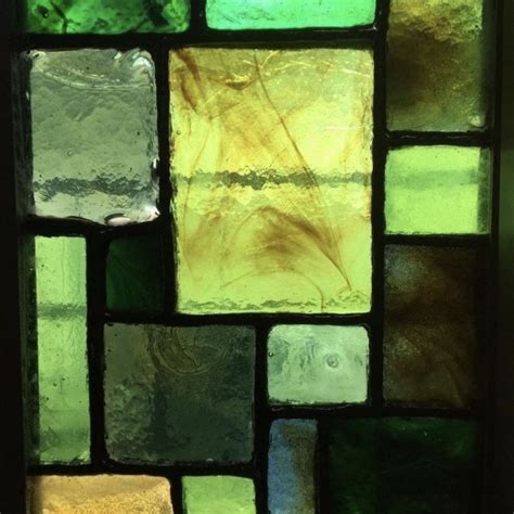 Green And Yellow Stained Glass Window