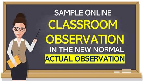 Actual Online Classroom Observation In The New Normal Synchronous